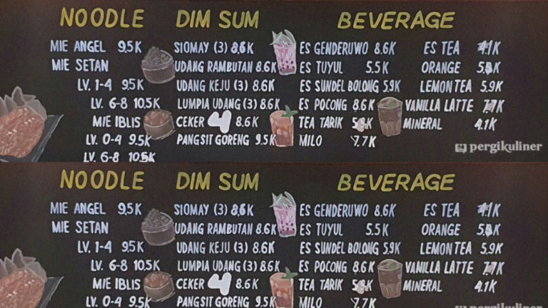Daftar Menu Mie Gacoan Lengkap dengan Harga dan Lokasi Terdekat